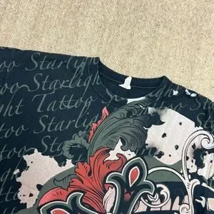 Shirts | Vintage Starlight Tattoo Shirt Mens Large Black Y2k Affliction ...